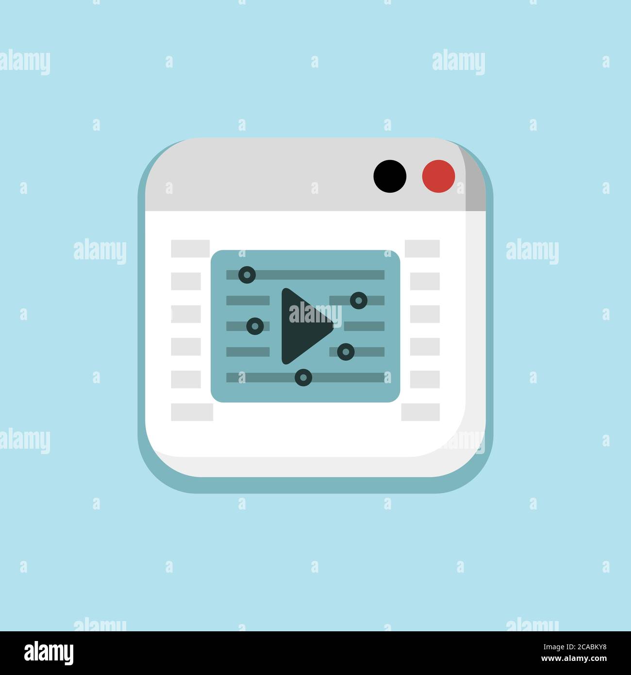Media player window web Stock Vector Images - Alamy