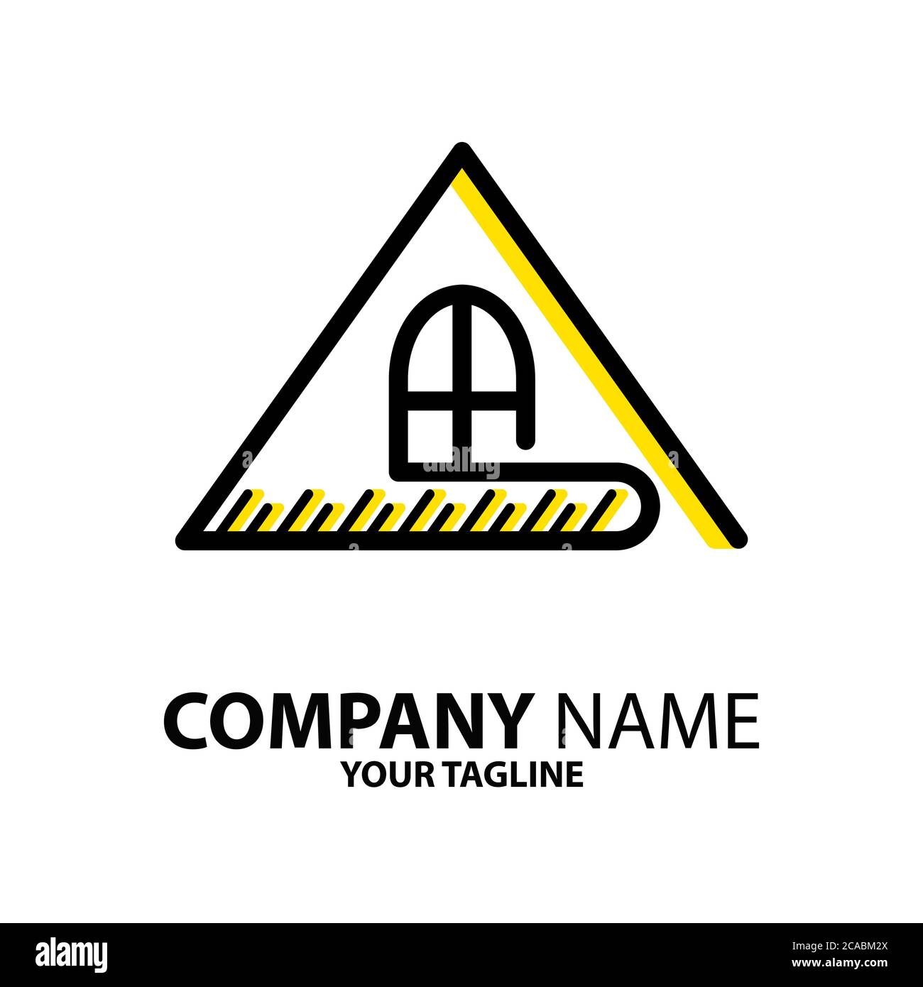 roof line logo design can be used for companies and businesses Stock ...