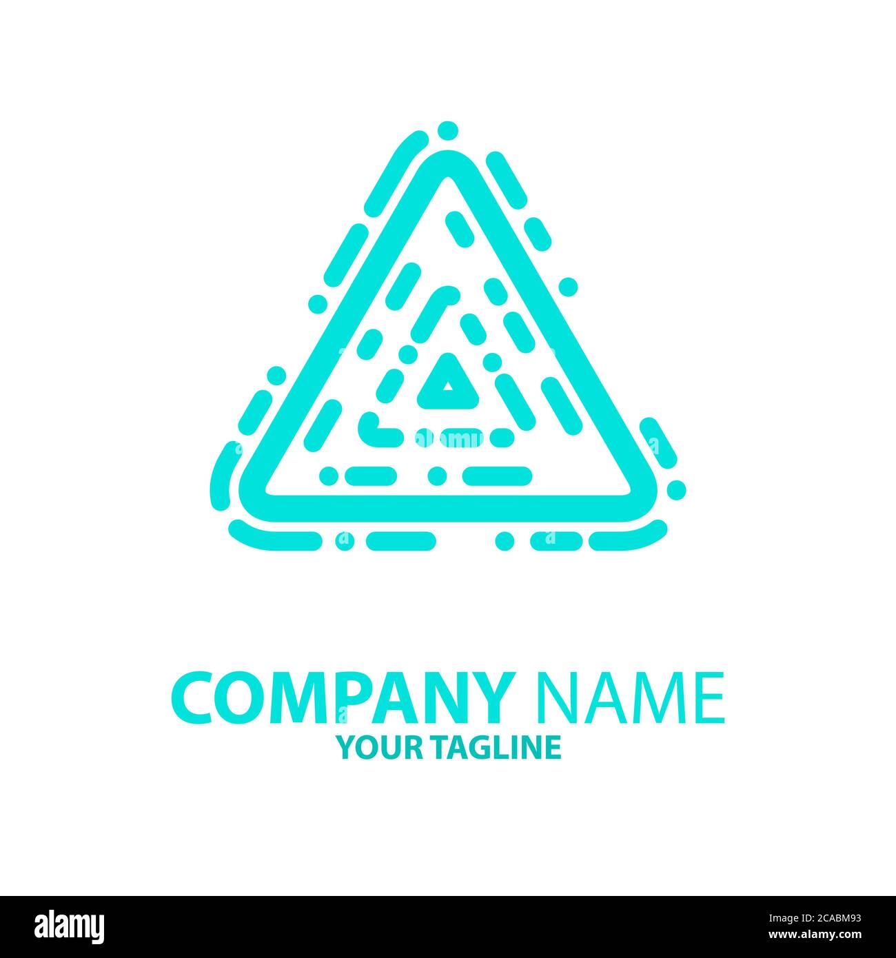 Triangle Line art logo can be used for companies and businesses Stock ...