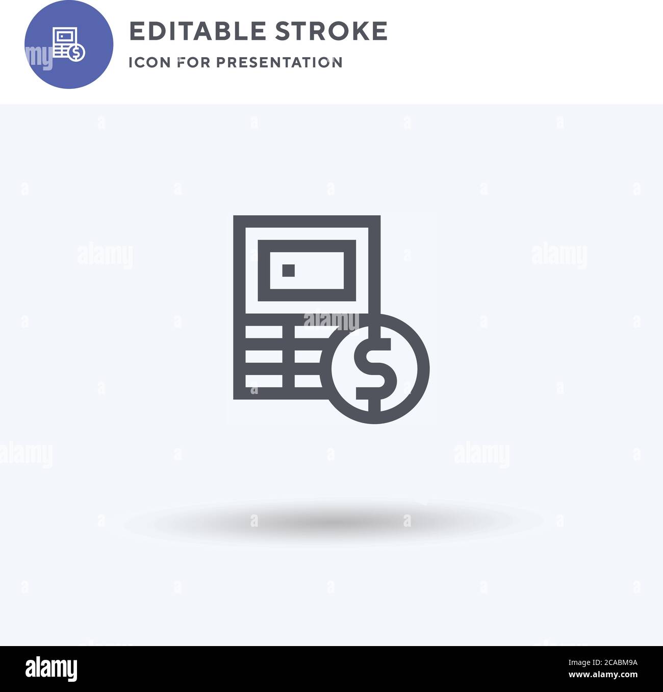 Budget icon vector, filled flat sign, solid pictogram isolated on white ...