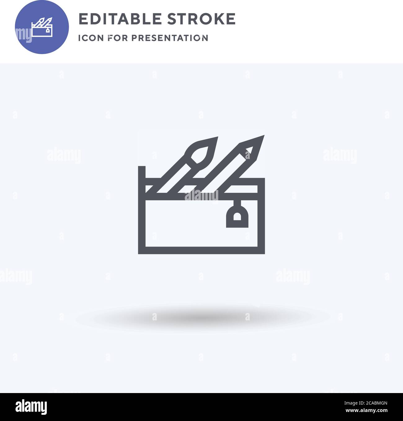 School Material icon vector, filled flat sign, solid pictogram isolated ...