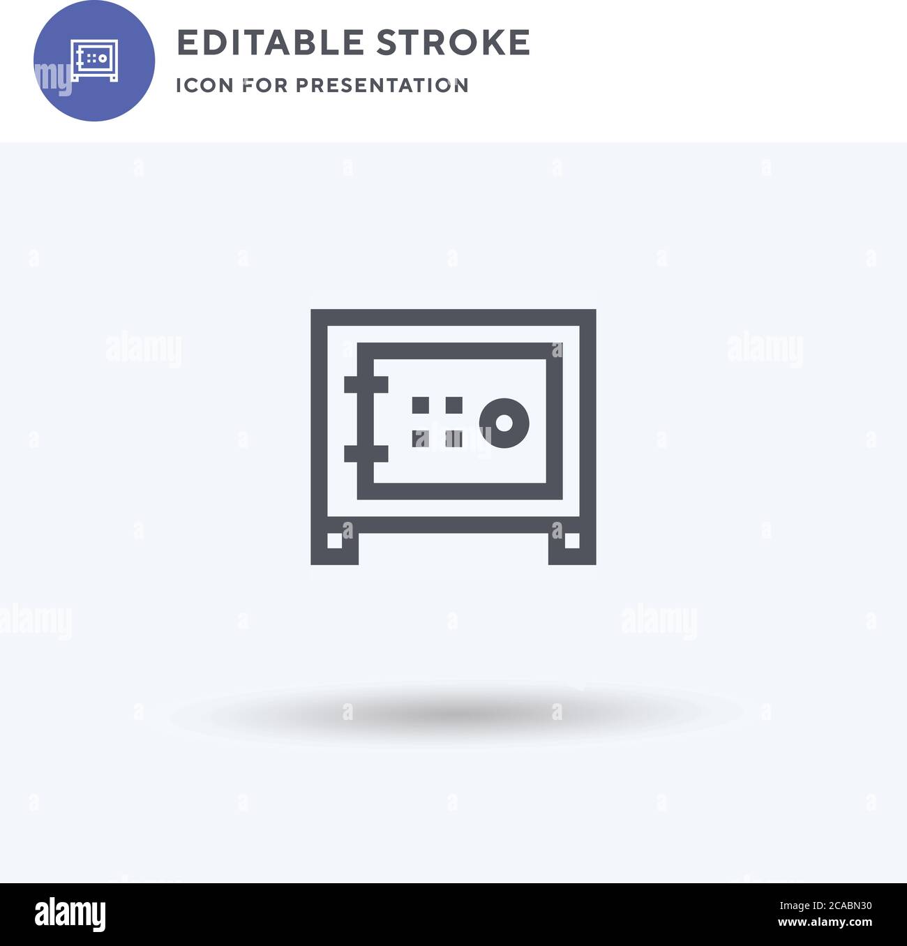 Strongbox icon vector, filled flat sign, solid pictogram isolated on ...