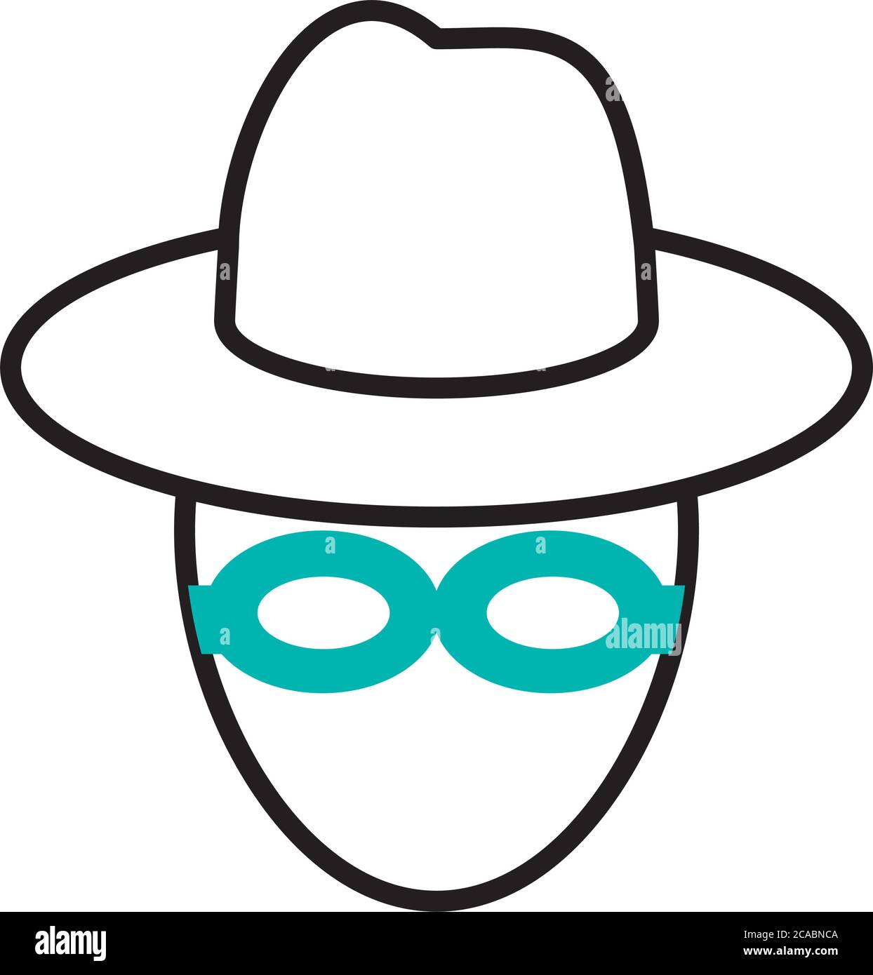 cyber security concept, hacker man with hat over white background, half ...