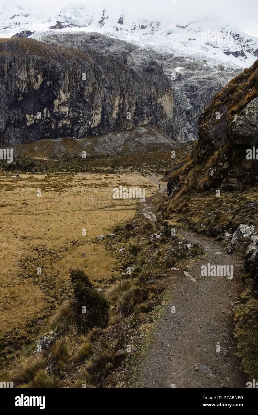 Beautiful shot of a narrow pathway in a rocky landscape near the ...