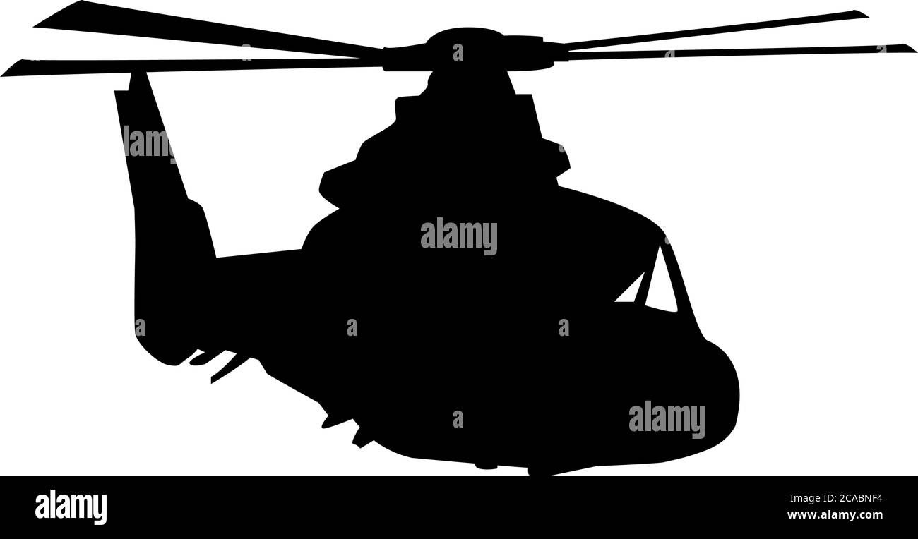 military helicopter silhouette isolated icon vector illustration design ...
