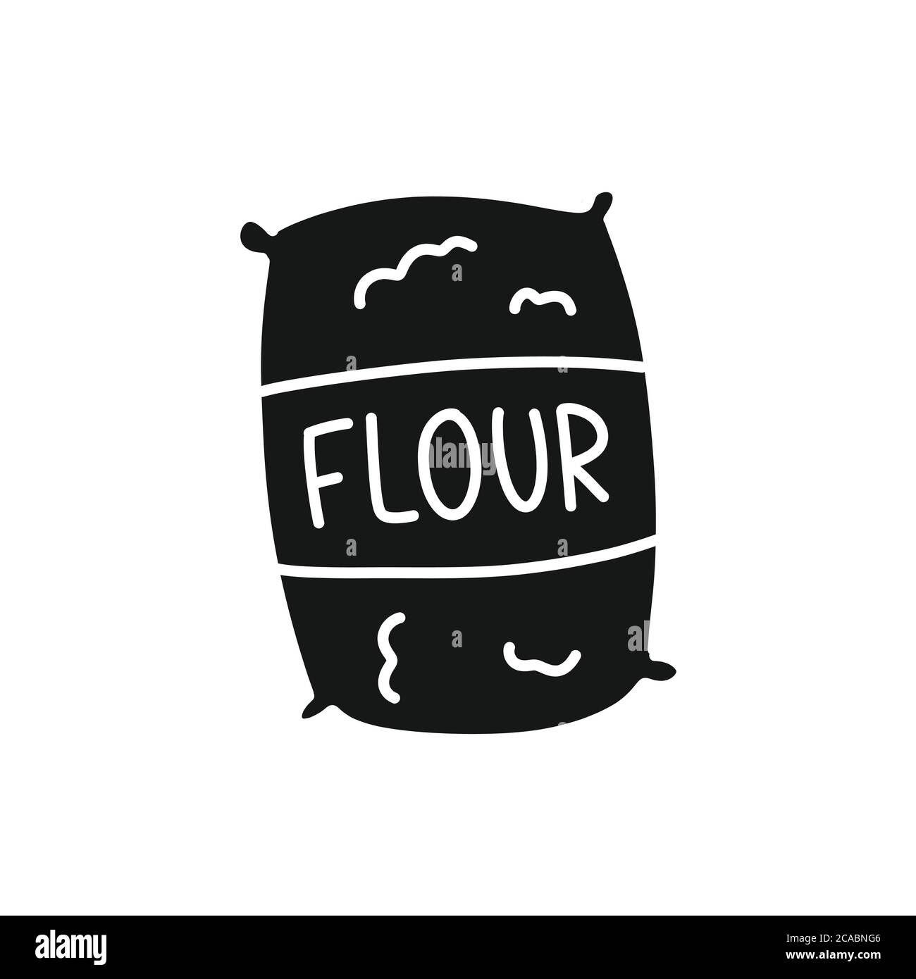 bag of flour doodle icon, vector illustration Stock Vector Image & Art ...
