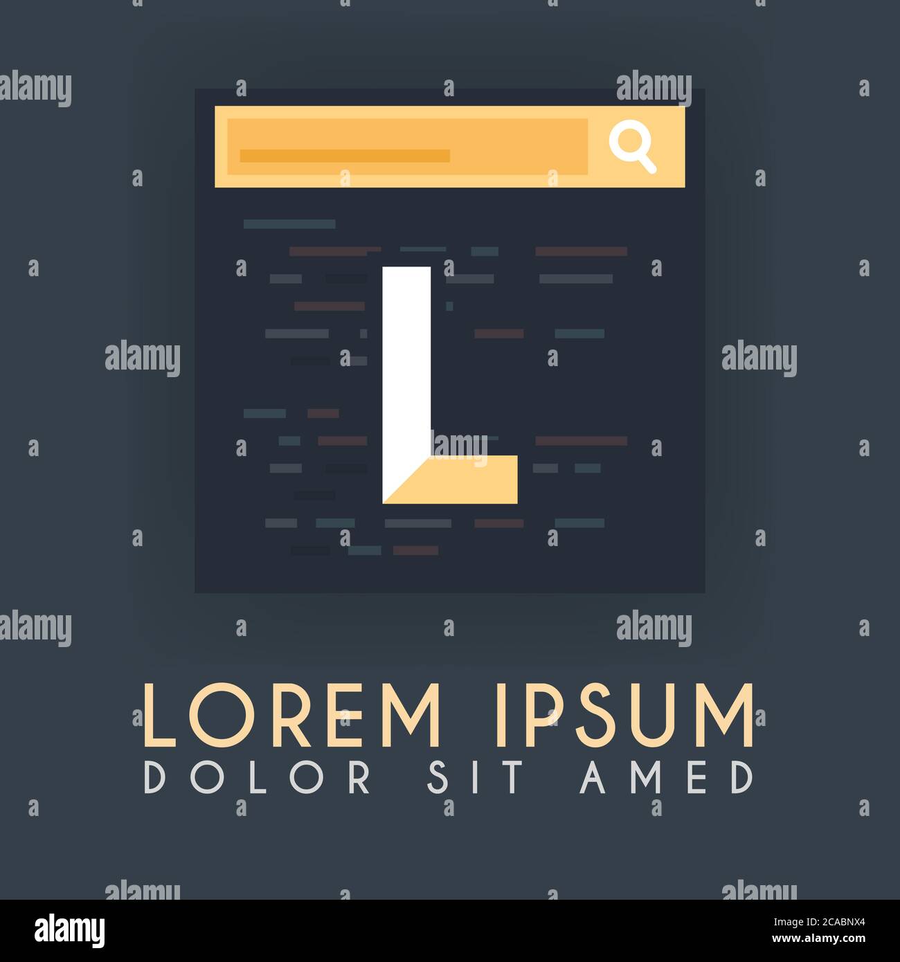 Editor Code Letter L Logo. L Letter Design Web Developer and Search ...