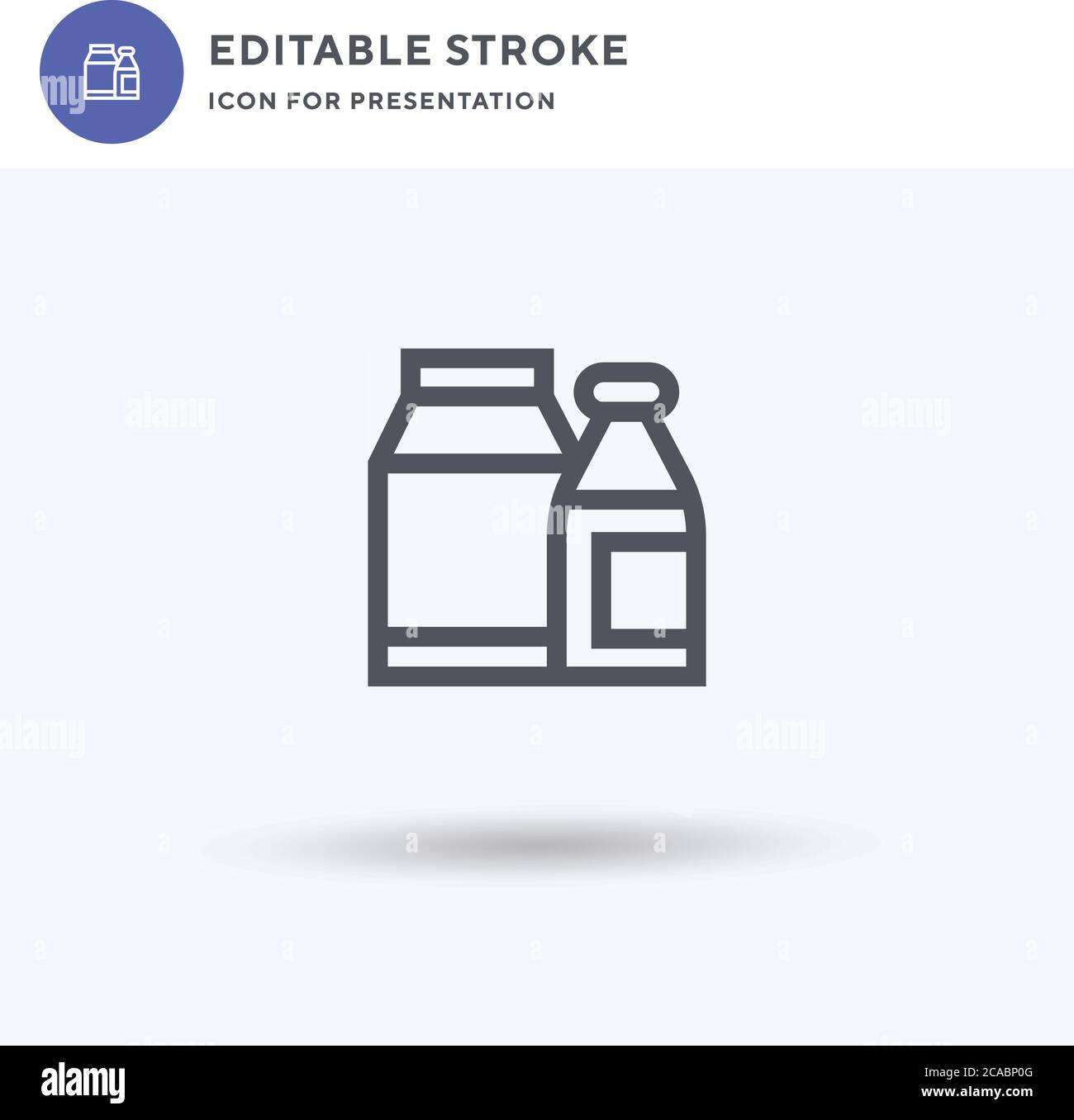 Milk icon vector, filled flat sign, solid pictogram isolated on white ...