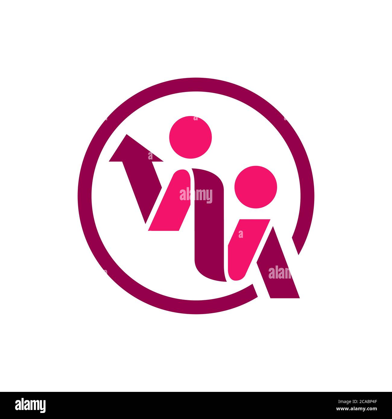 abstract 2 two people logo template vector design. the concept of ...