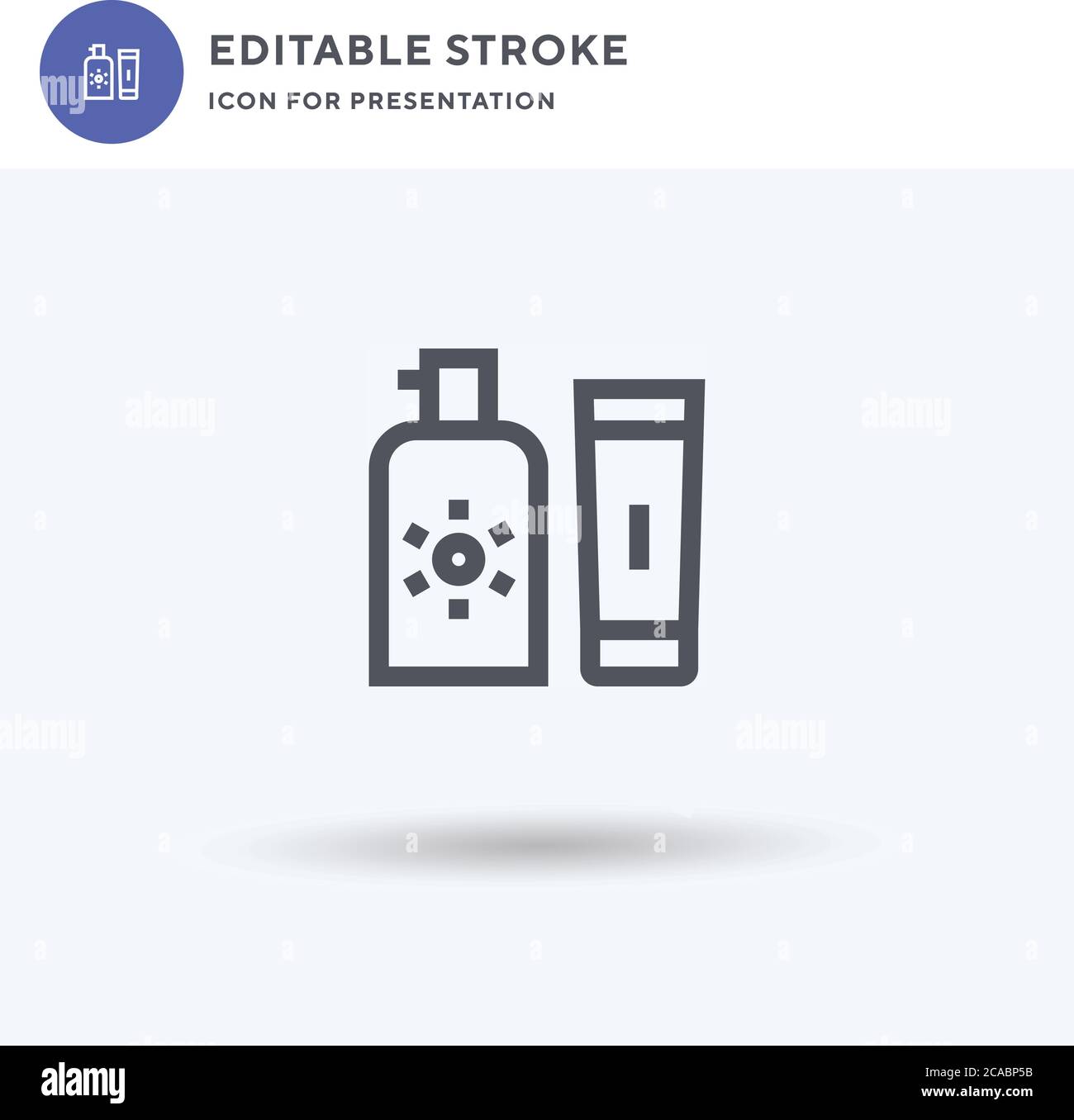 Sunscreen icon vector, filled flat sign, solid pictogram isolated on white, logo illustration ...