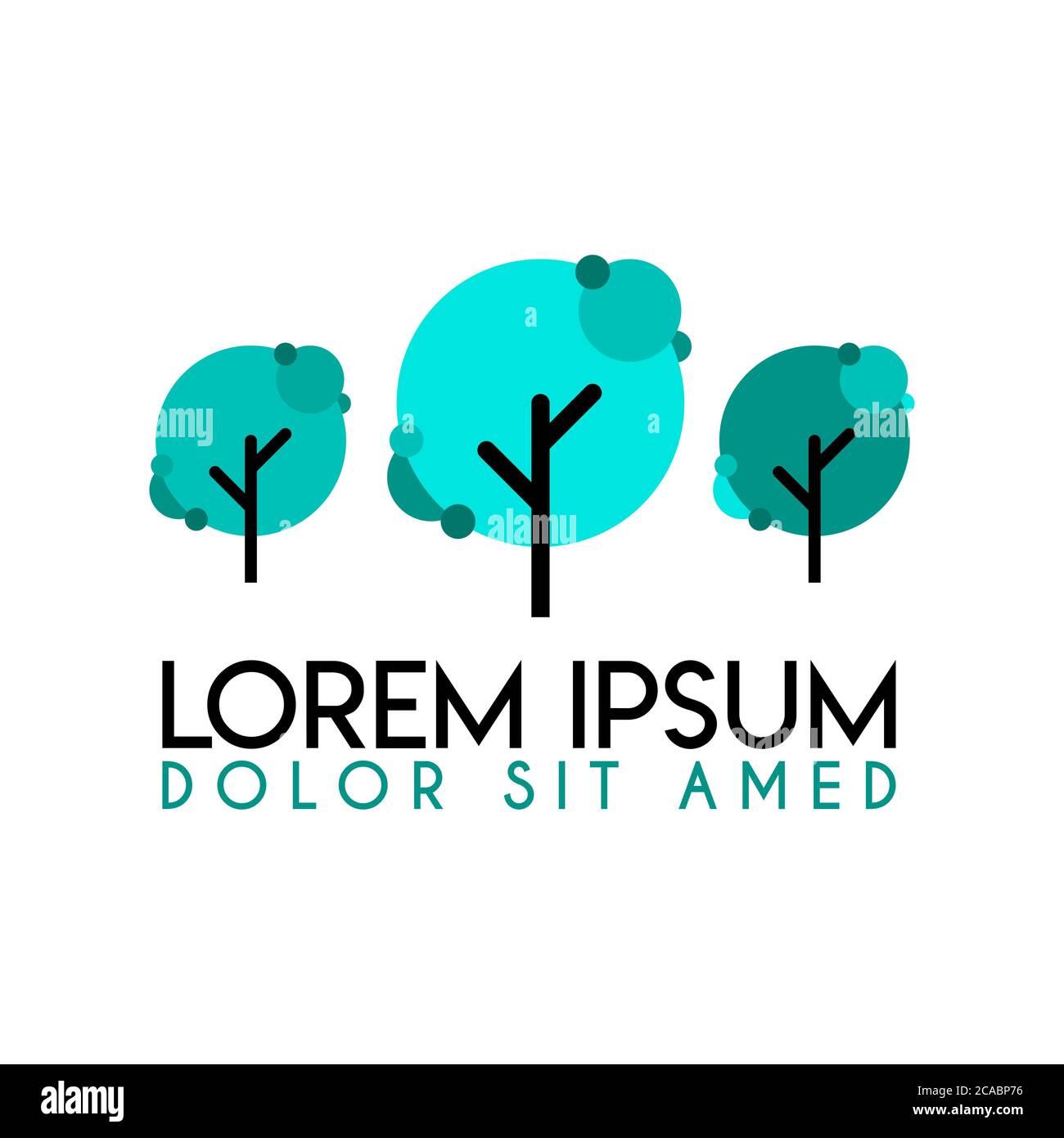 3 beautiful tree logo can be used for companies and businesses Stock ...