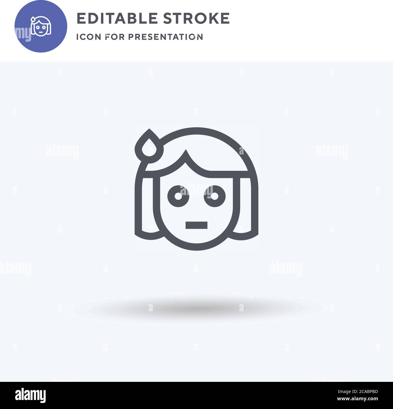 Sweating icon vector, filled flat sign, solid pictogram isolated on ...