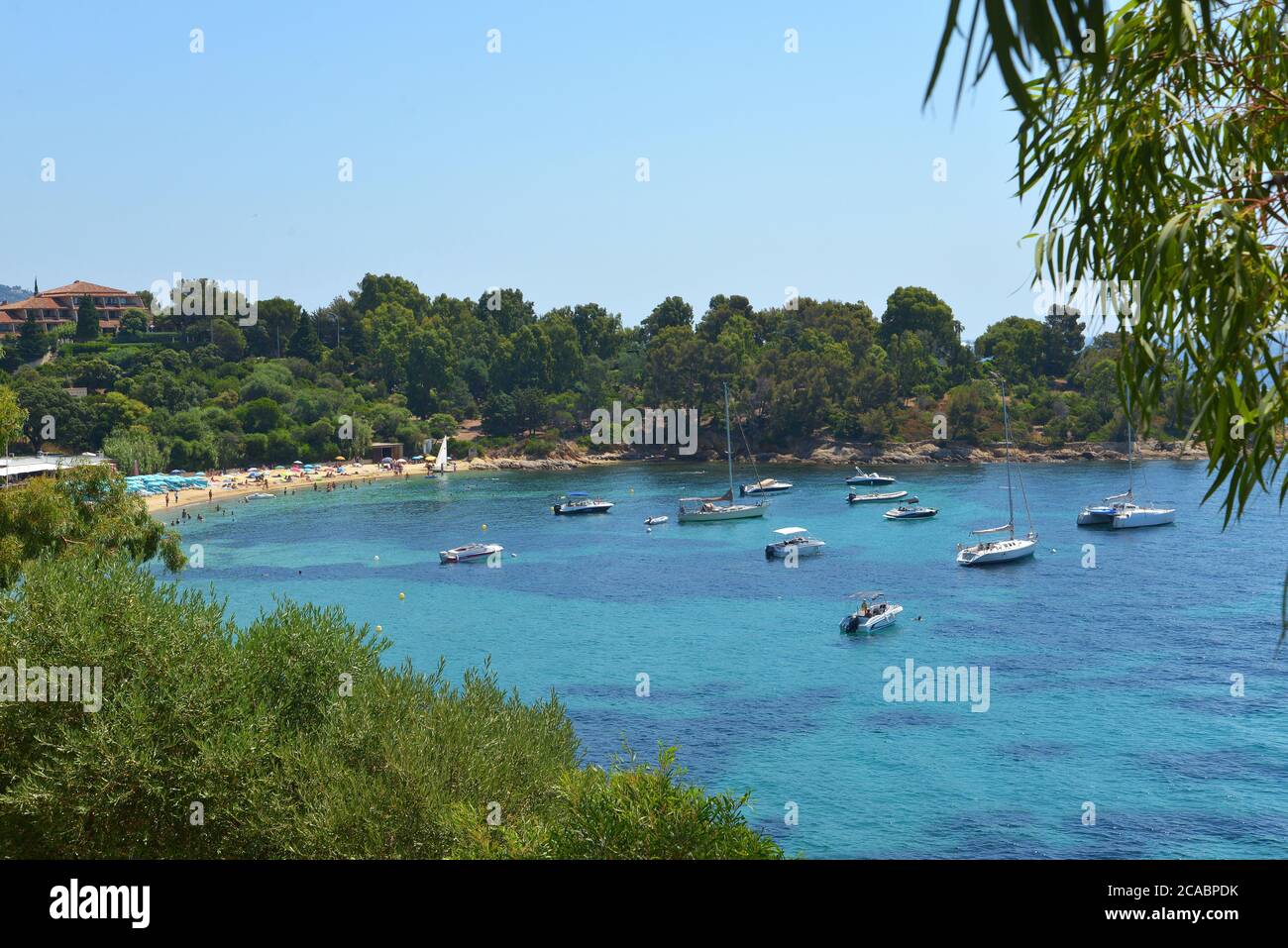 Le Lavandou La Fossette beach in summer Stock Photo - Alamy