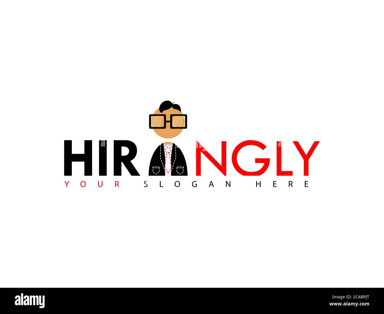 Hiring red character logo concept can be used for companies and ...