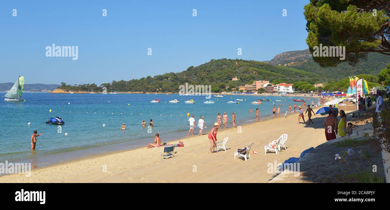The Beach of Cavaliere Le Lavandou in summer Stock Photo - Alamy