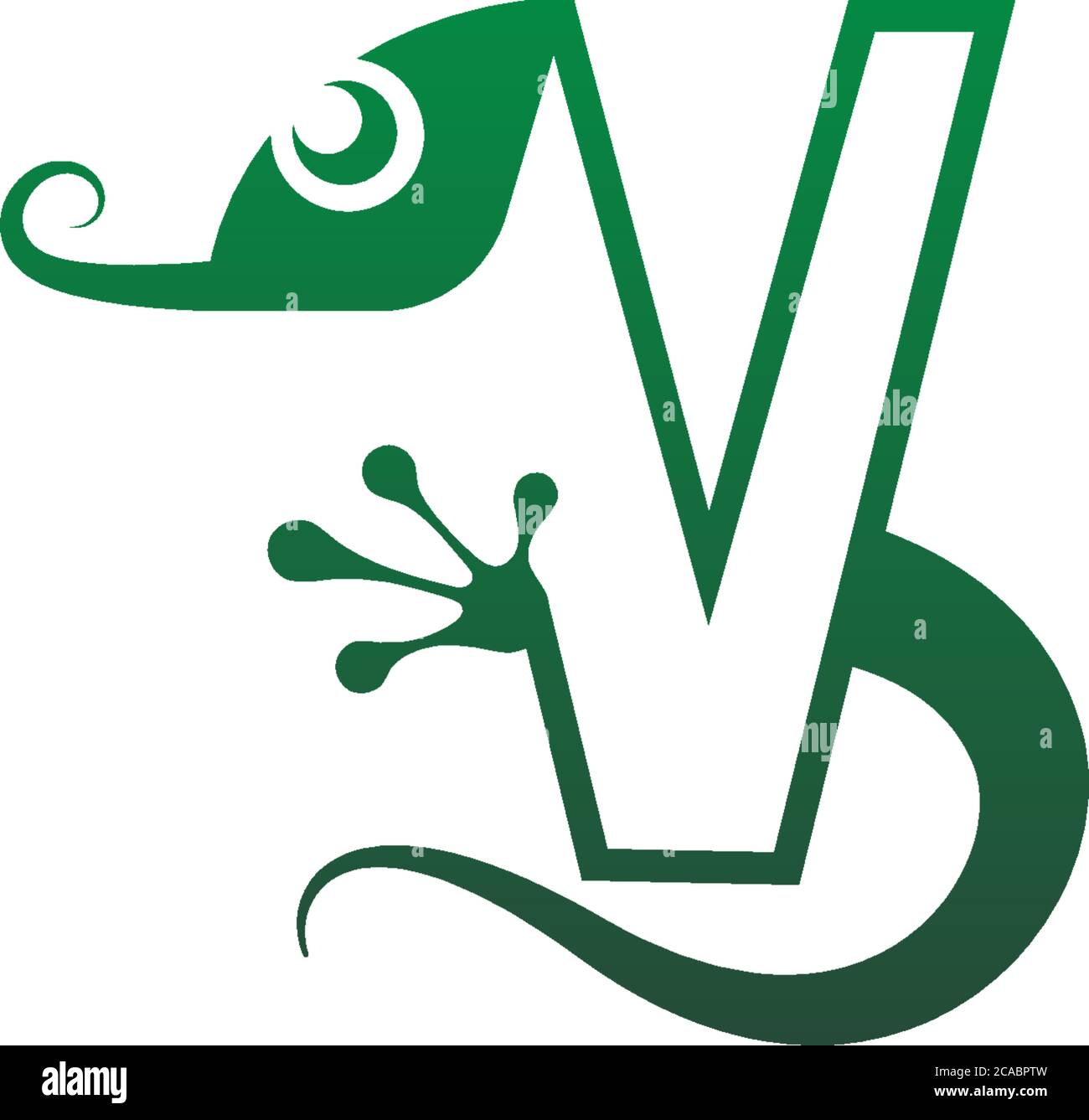 Chameleon font, letter design concept illustration Stock Vector Image ...