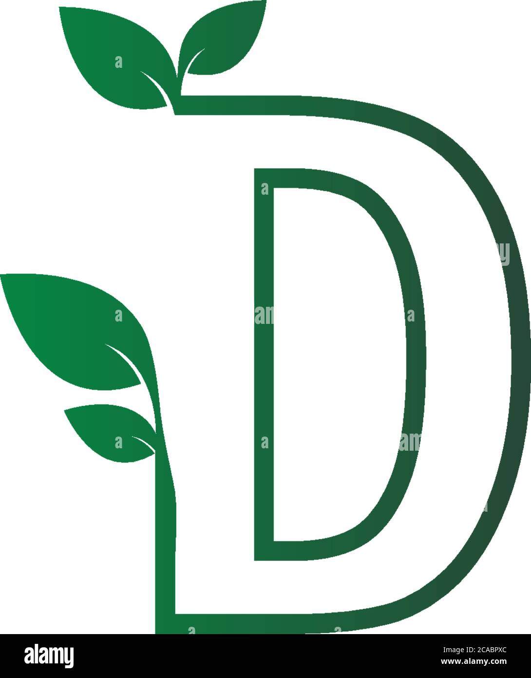 Leafs font, letter design concept illustration Stock Vector Image & Art ...