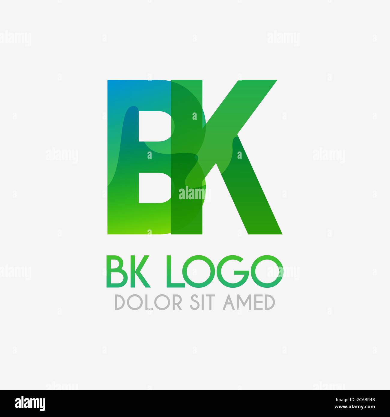 The BK logo with striking colors and gradations, modern and simple for ...