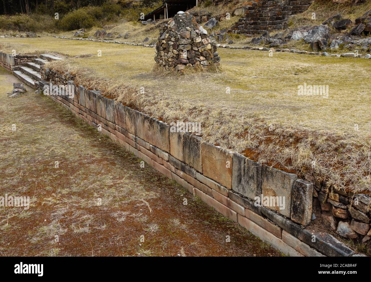 Shot of the ruins at the Archaeological site of Chavin, Peru Stock ...
