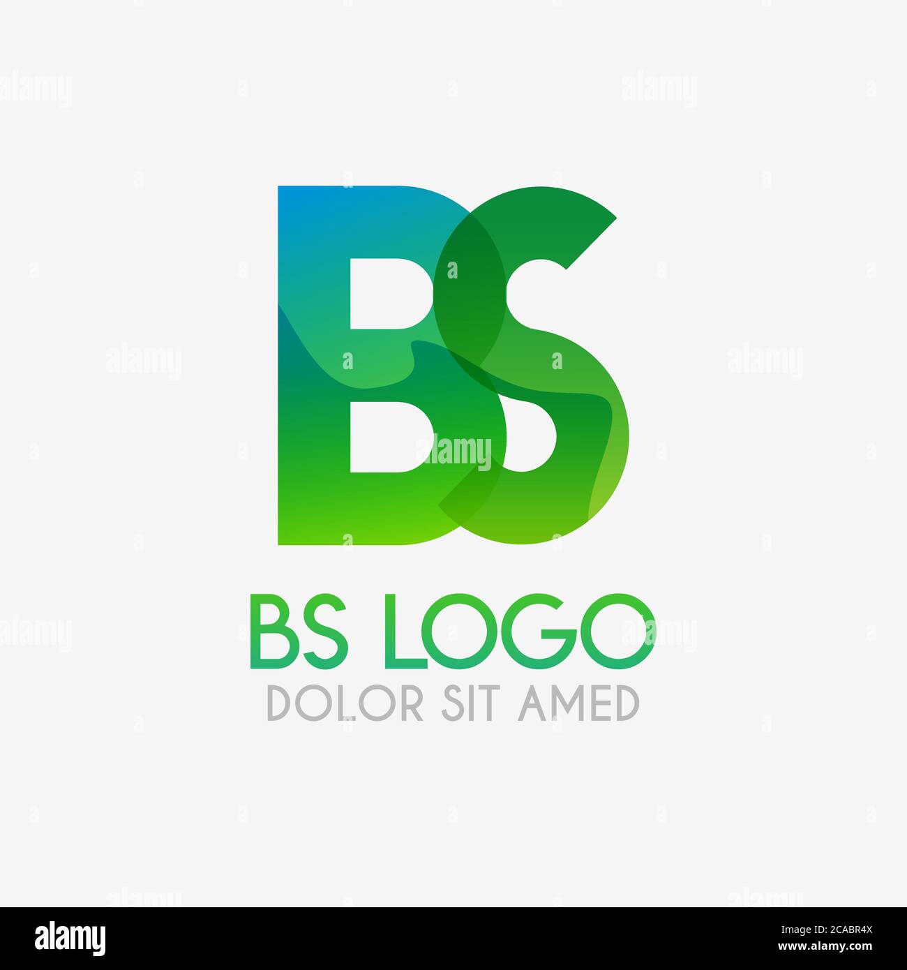 The BS logo with striking colors and gradations, modern and simple for ...