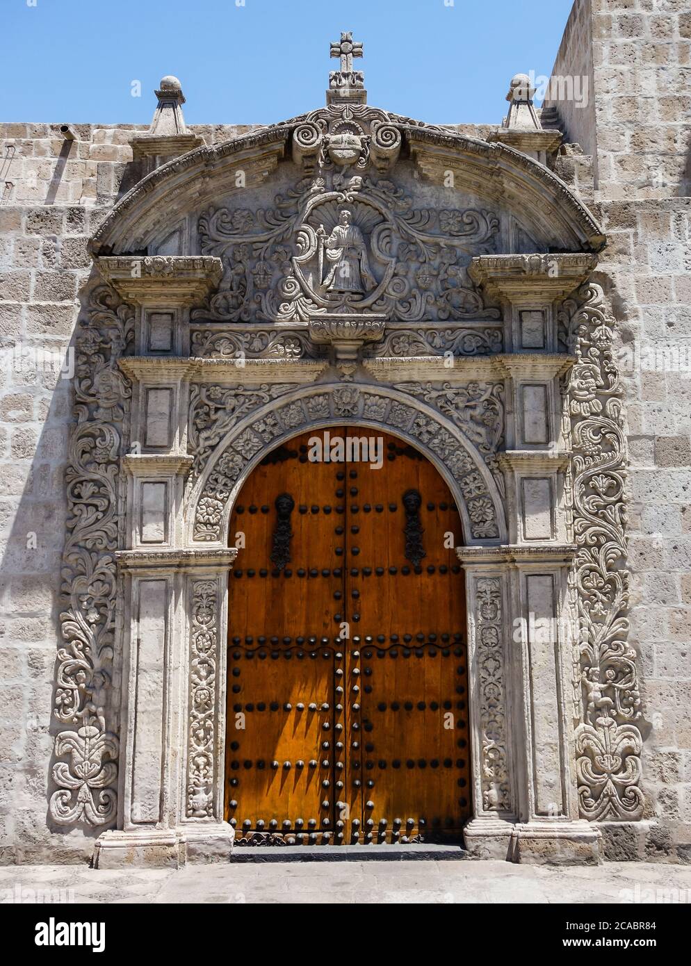 Sunny scenery of the Arequipa's beautiful architecture, Peru Stock ...