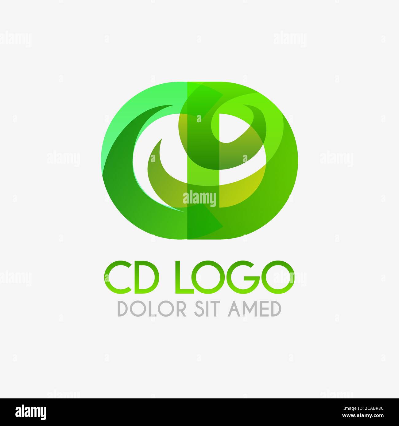 The CD logo with striking colors and gradations, modern and simple for ...