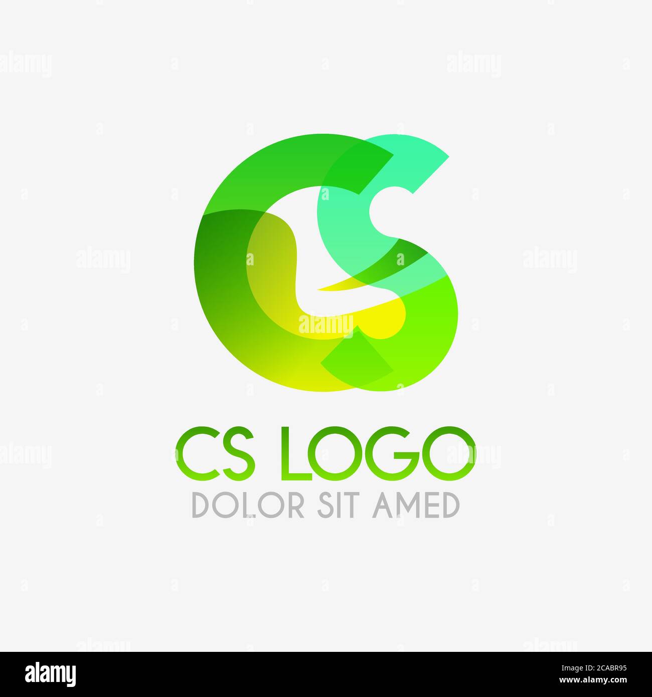 The CS logo with striking colors and gradations, modern and simple for ...