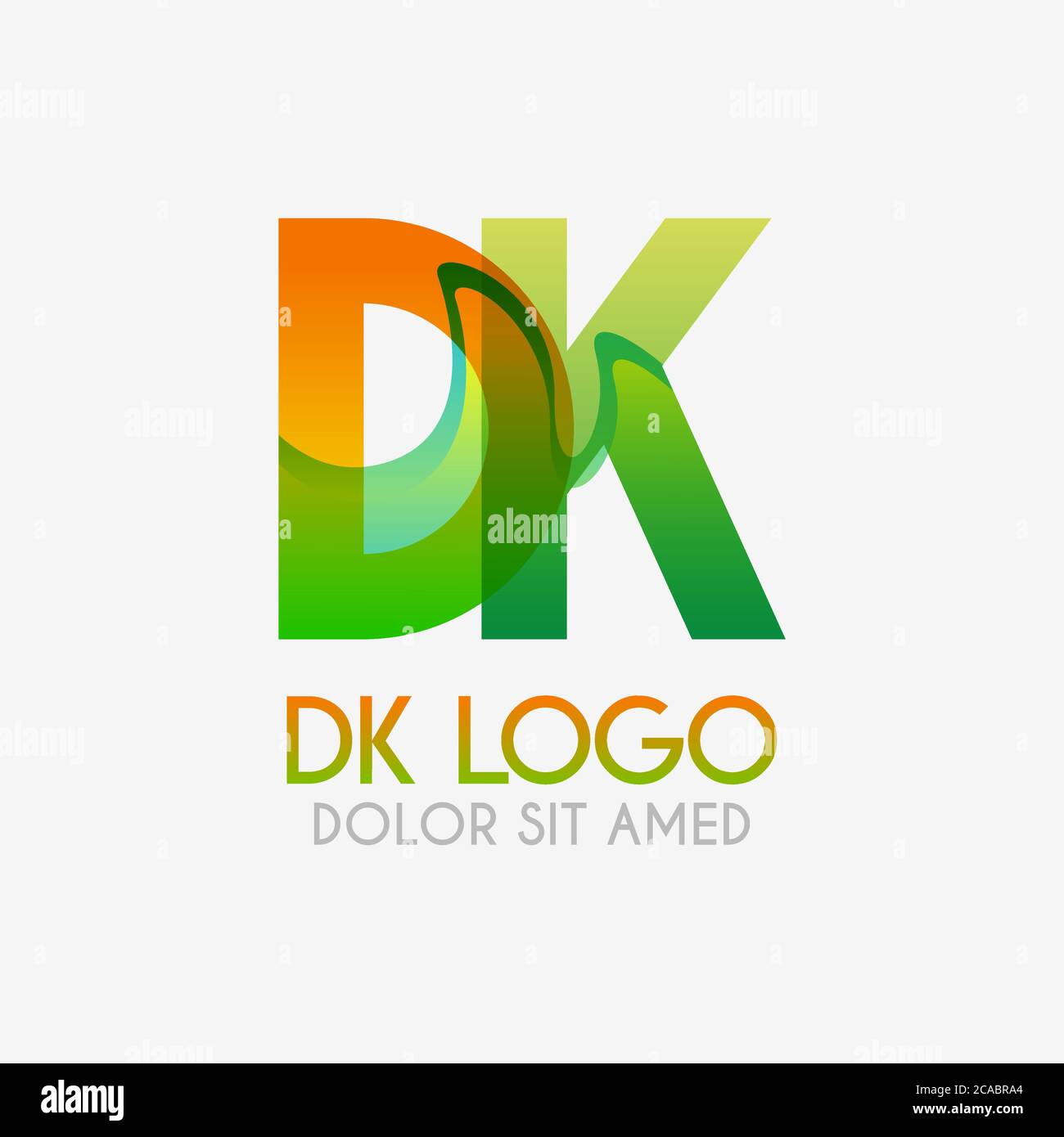 The DK logo with striking colors and gradations, modern and simple for ...