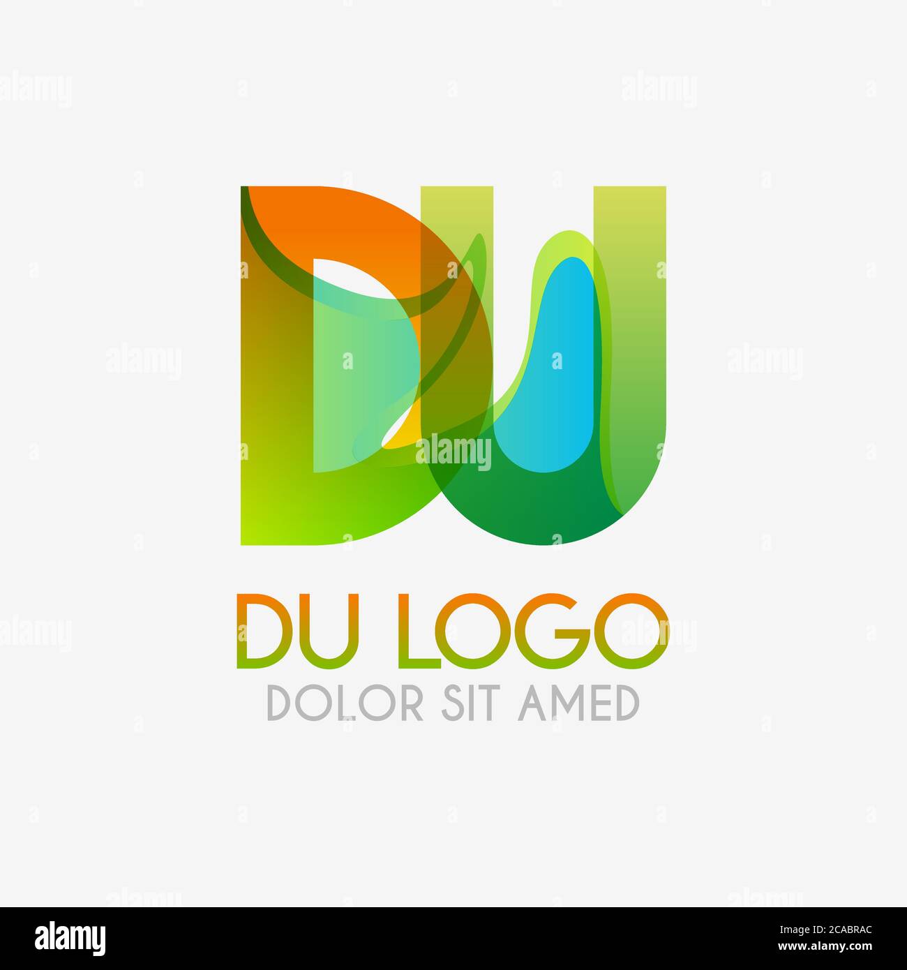 The DU logo with striking colors and gradations, modern and simple for ...