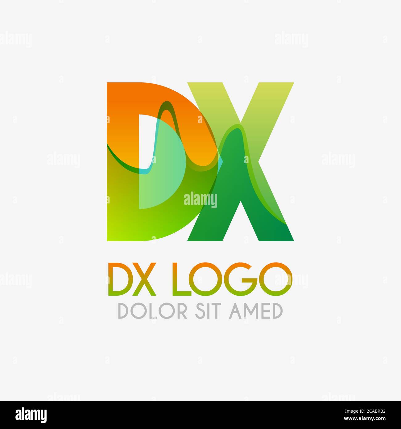 The DX logo with striking colors and gradations, modern and simple for ...