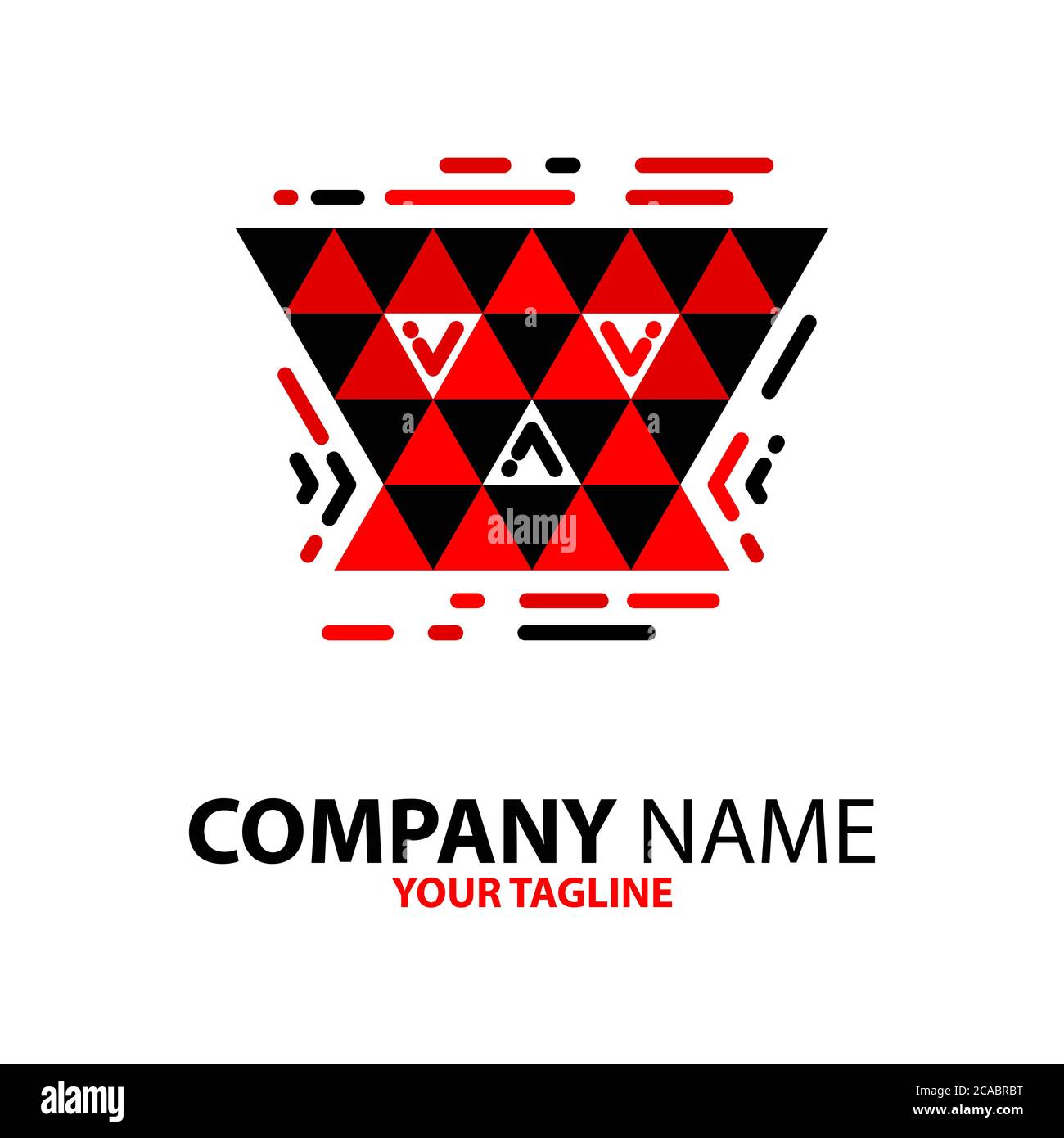 three A black red triangle Concept can be used for companies and ...