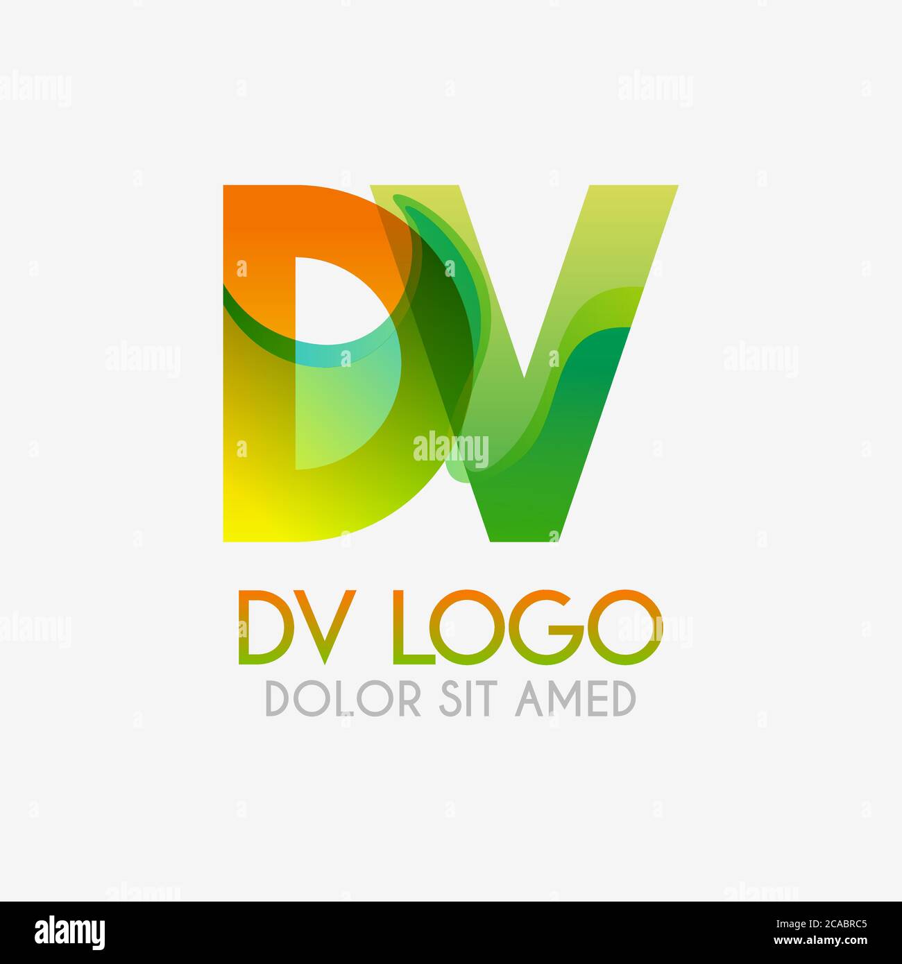 The DV logo with striking colors and gradations, modern and simple for ...