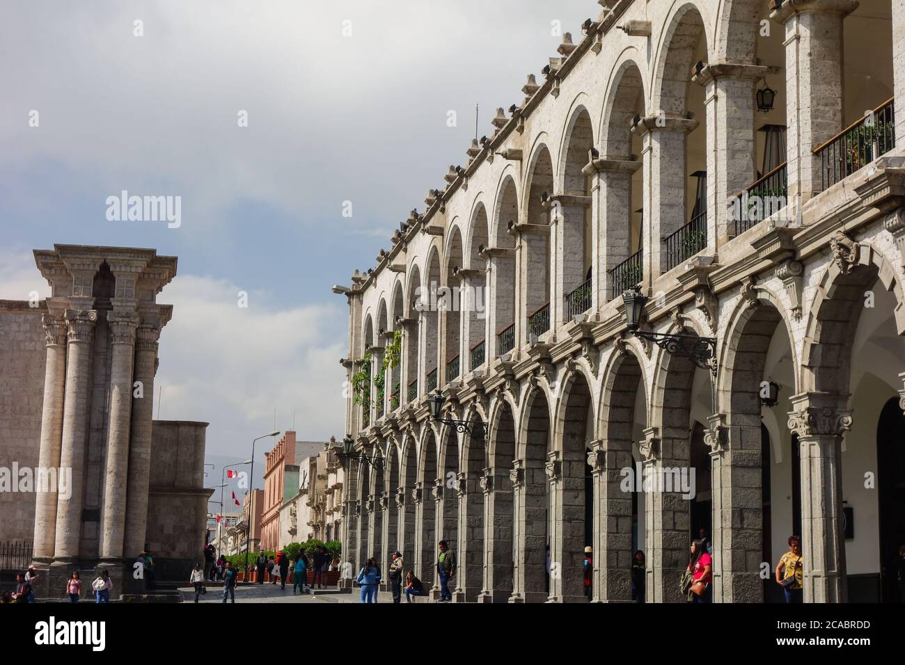 AREQUIPA, PERU - Sep 28, 2019: Old architecture, buildings and ...
