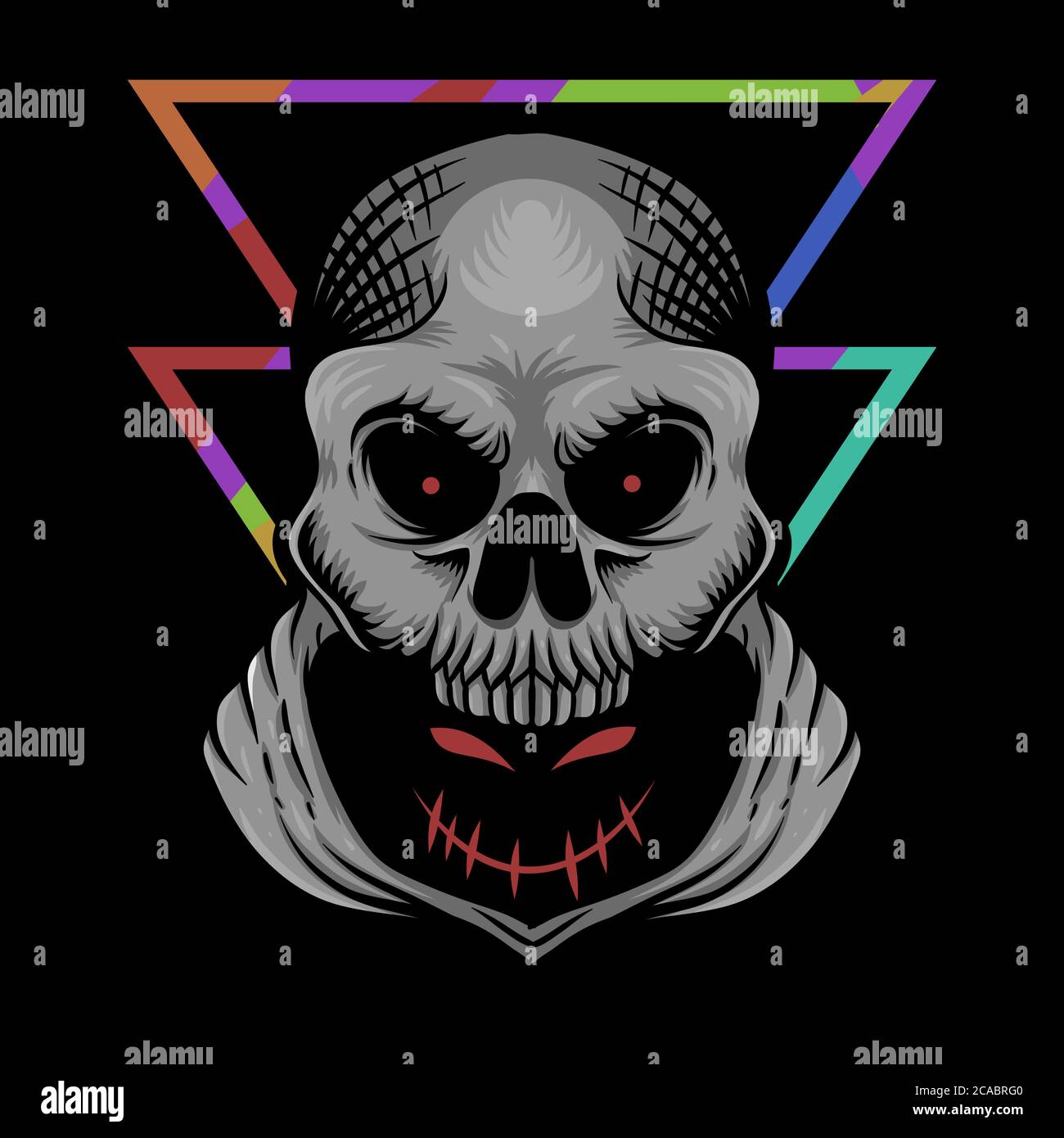 Hidden evil skull illustration Stock Vector Image & Art - Alamy