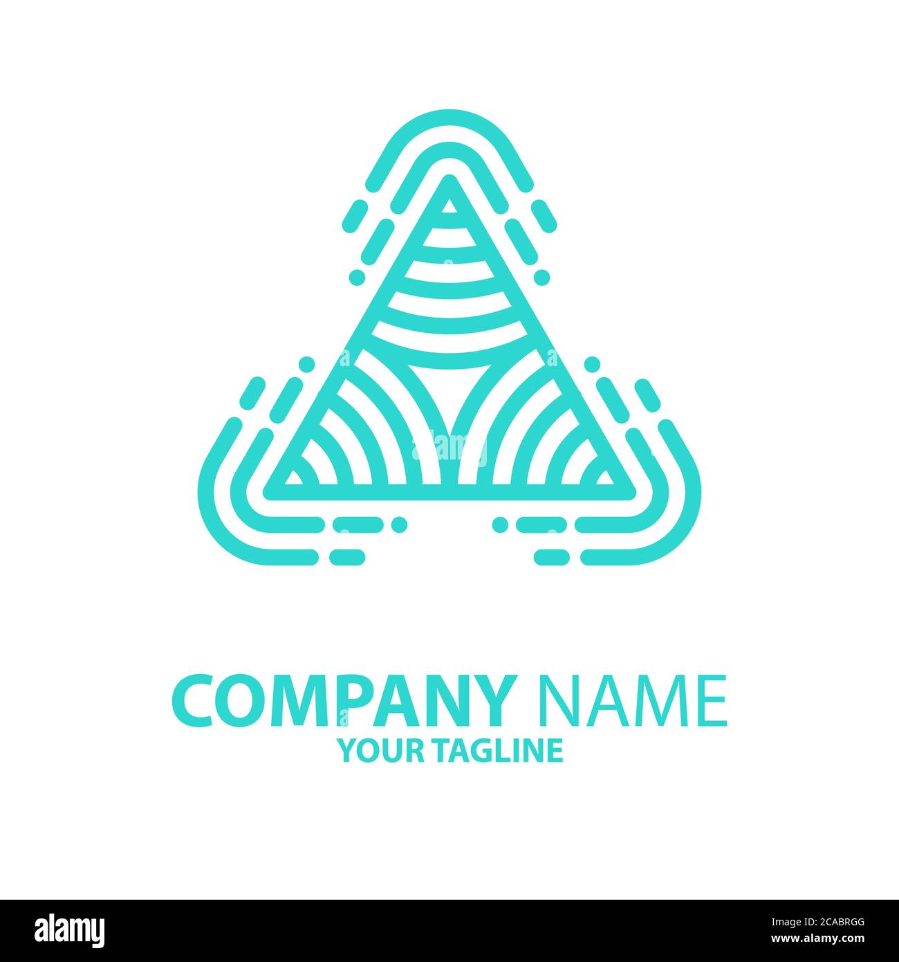 Triangle Logo line art concept can be used for companies and businesses ...