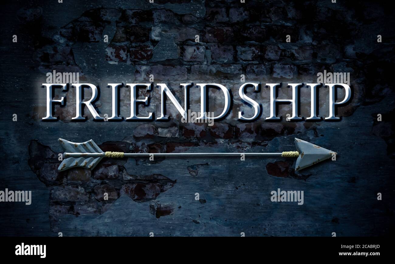 Street Sign the Direction Way to Friendship Stock Photo - Alamy