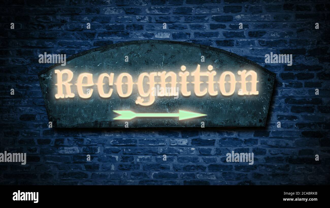 Street Sign the Direction Way to Recognition Stock Photo - Alamy