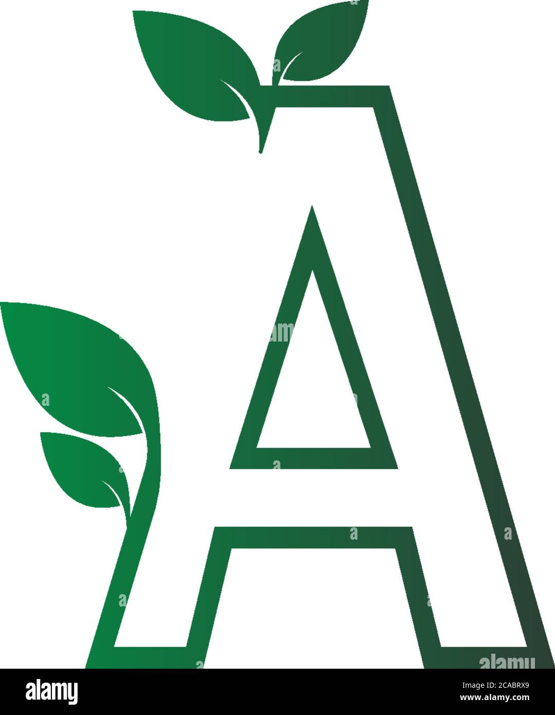 Leafs font, letter design concept illustration Stock Vector Image & Art ...