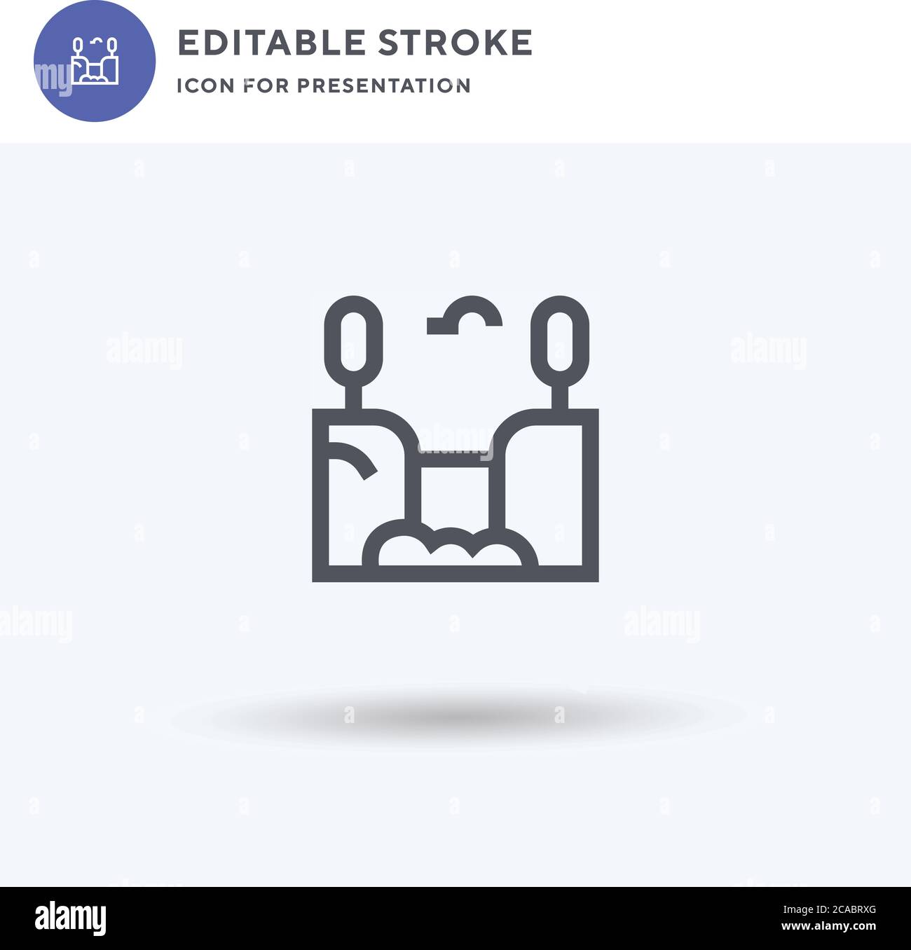 Waterfall icon vector, filled flat sign, solid pictogram isolated on ...
