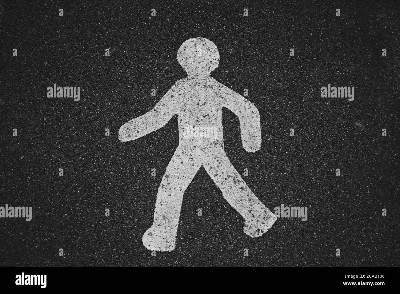 Signage character on the road Stock Photo - Alamy