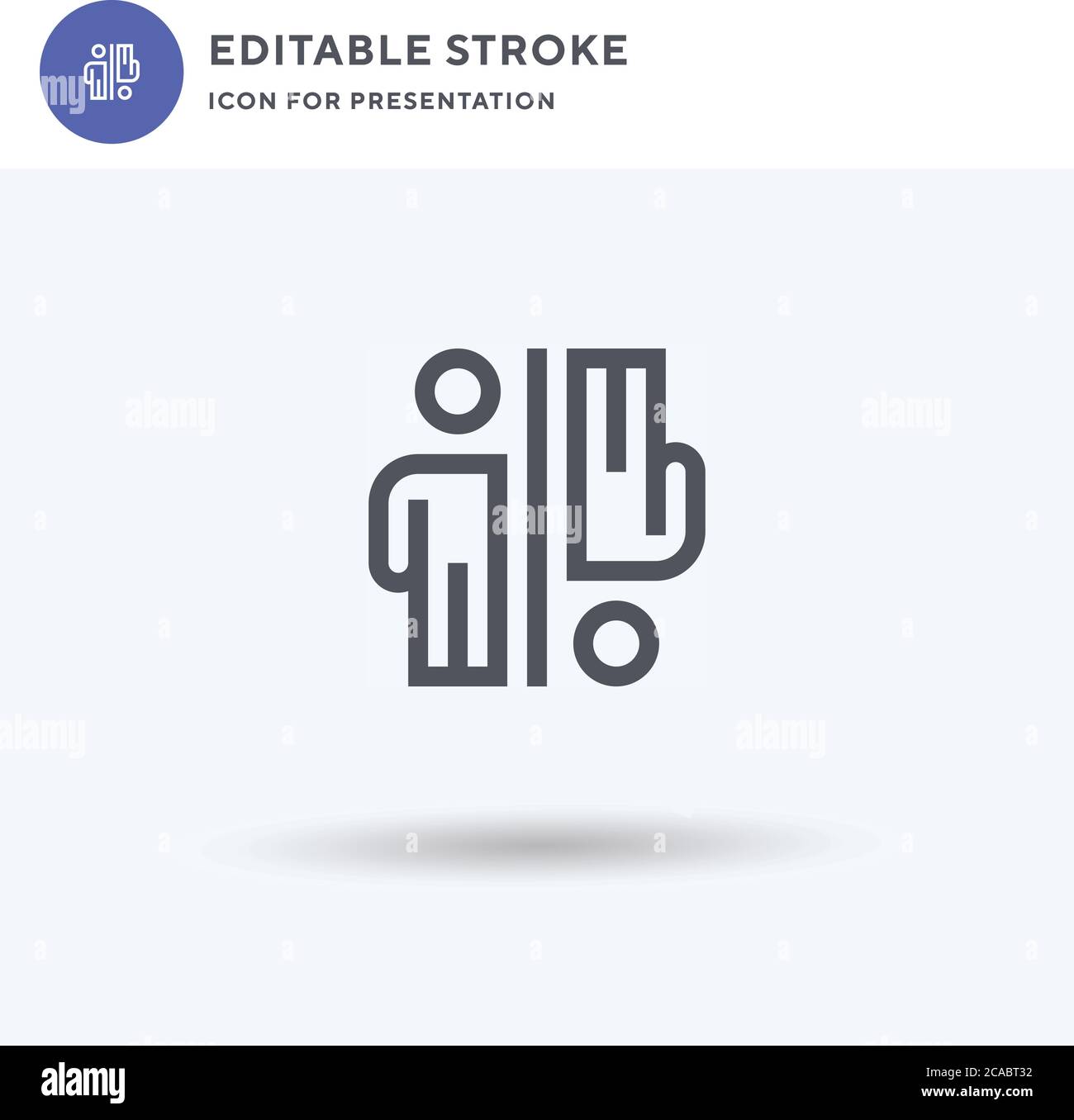 Bipolar icon vector, filled flat sign, solid pictogram isolated on ...