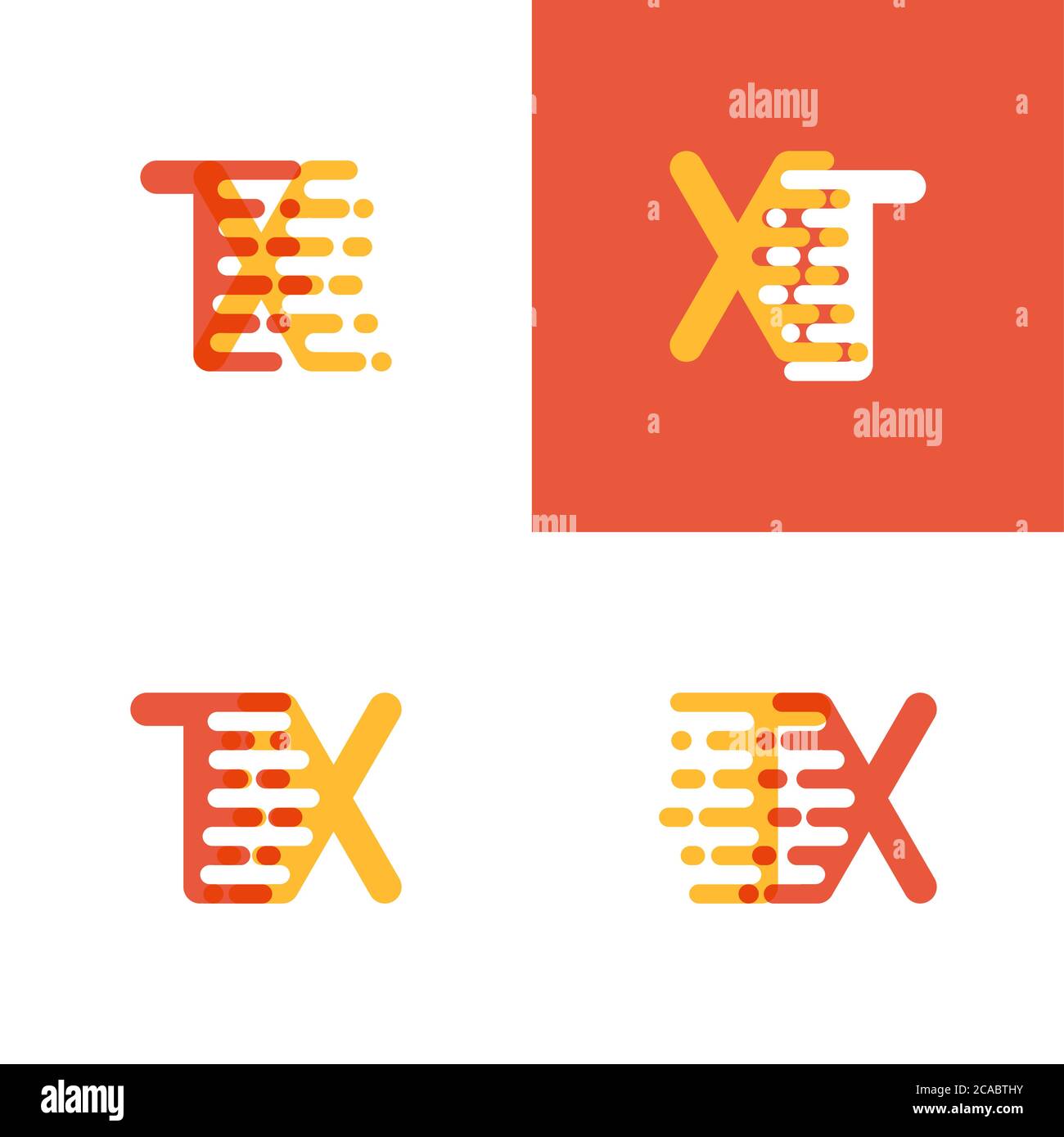 TX letters logo with accent speed soft orange and yellow Stock Vector ...