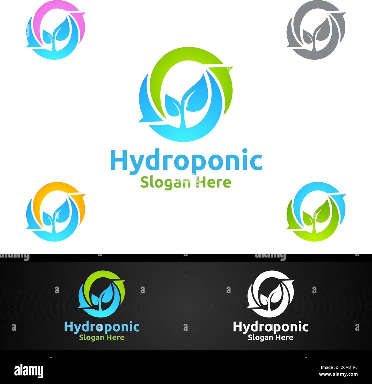 Infinity Hydroponic Gardener Logo with Green Garden Environment or ...