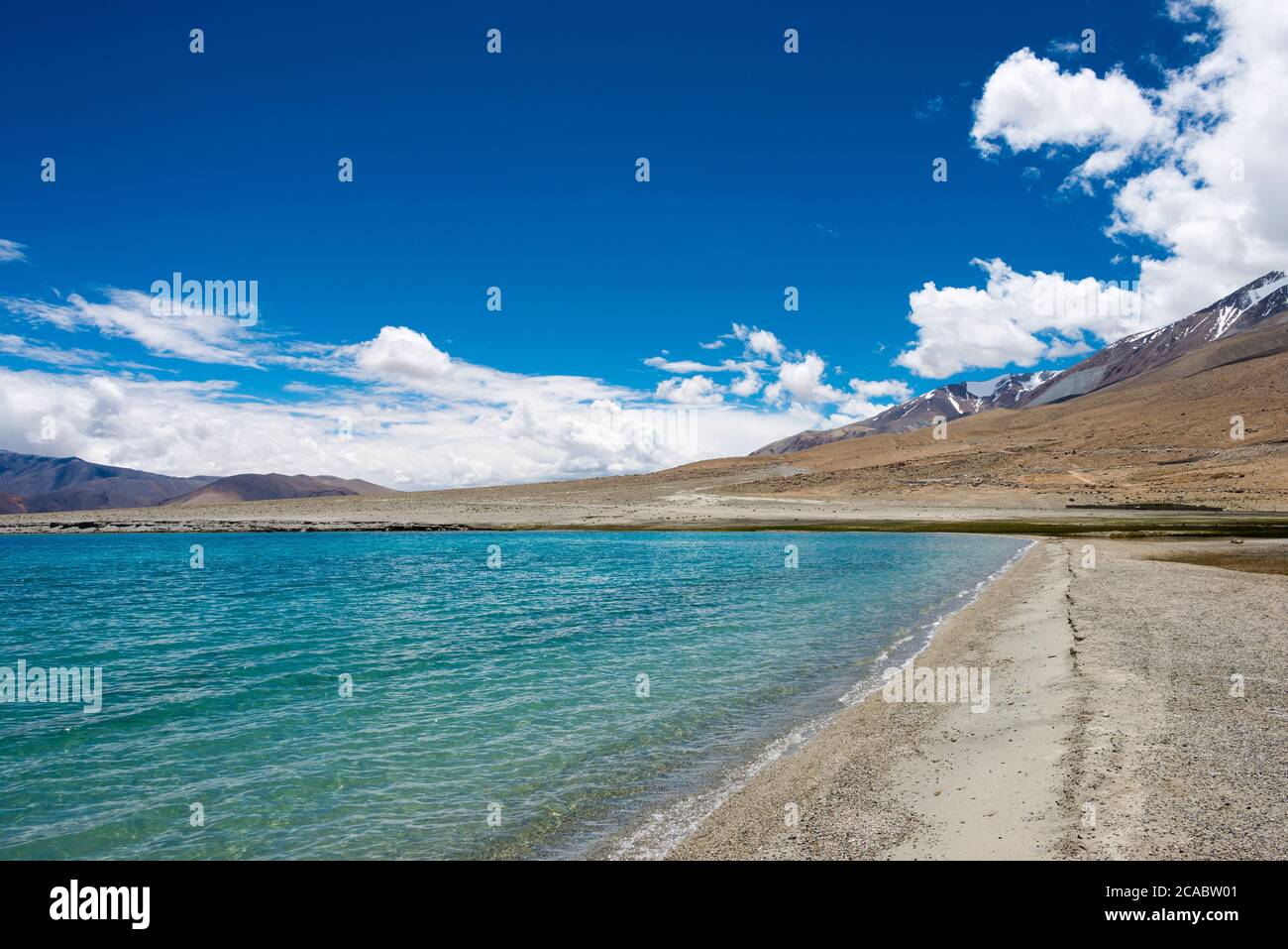 Ladakh, India - Pangong Lake view from Between Kakstet and Merak in ...