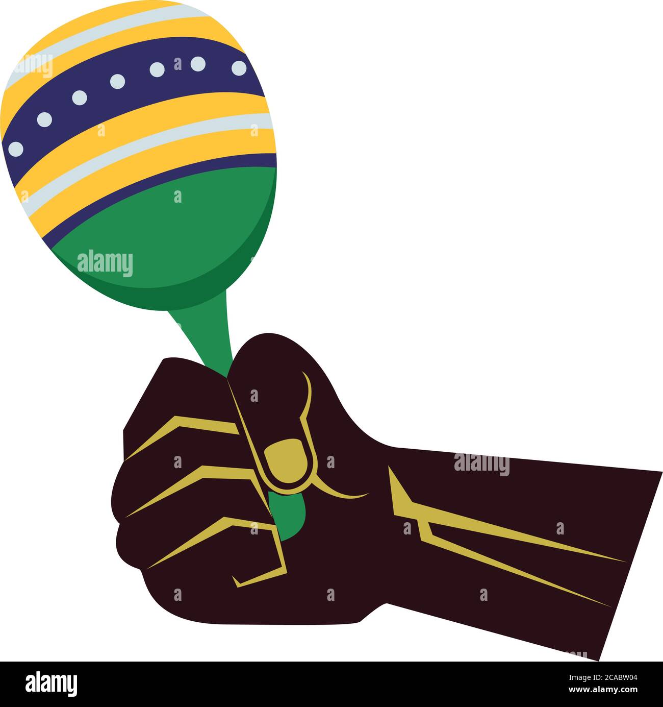 Maracas tropical instrument icon vector hi-res stock photography and ...