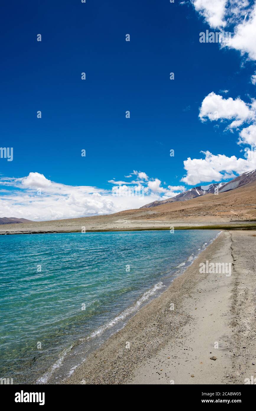 Ladakh, India - Pangong Lake view from Between Kakstet and Merak in ...