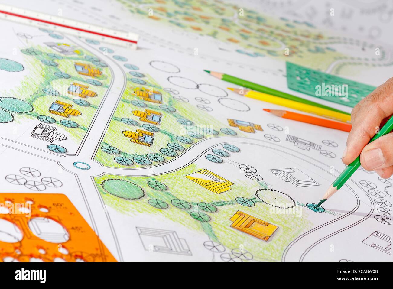 Housing Development Design Plans Stock Photo - Alamy