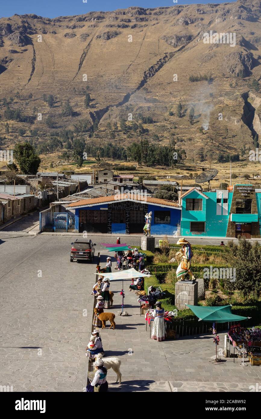MACA, PERU - Jul 01, 2020: Arequipa/Peru: Maca historical village, on ...