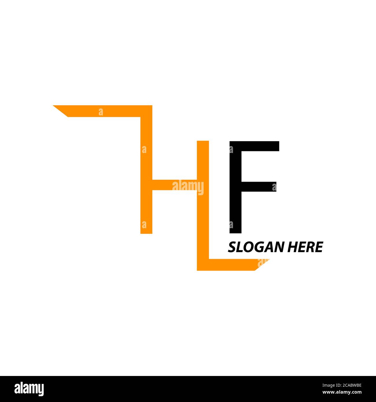 HF logo letter can be used for companies and businesses Stock Vector ...