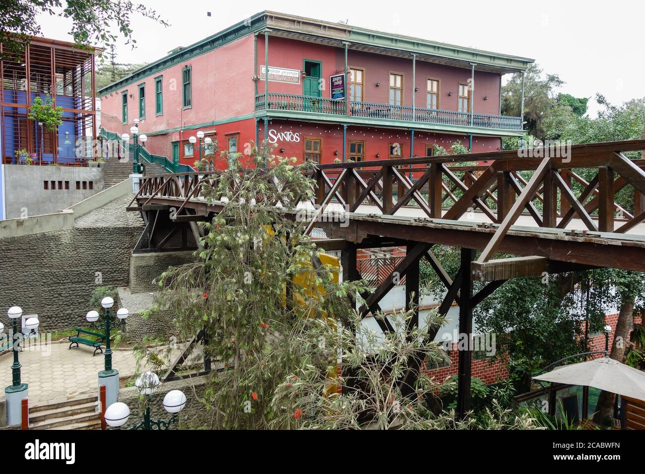 LIMA, PERU - Jul 03, 2020: Barranco neighborhood in Lima. Famous ...